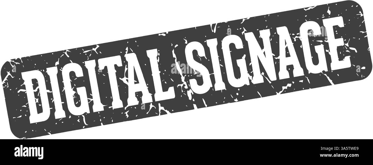 digital signage stamp. digital signage rectangular sign isolated on ...