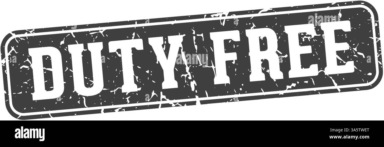 duty free stamp. duty free rectangular sign isolated on transparent ...