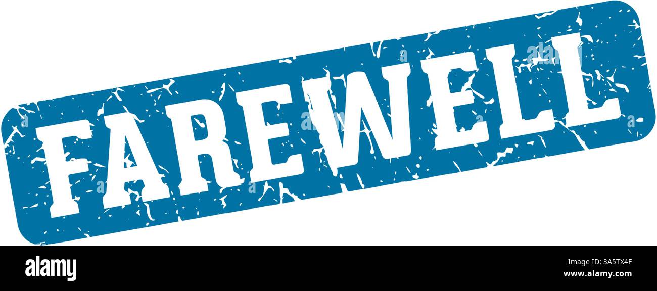farewell stamp. farewell rectangular sign isolated on transparent ...