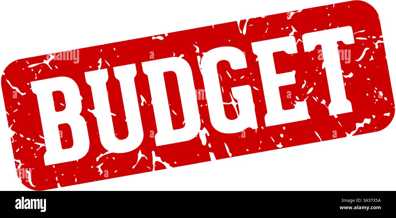 budget stamp. budget rectangular sign isolated on transparent ...