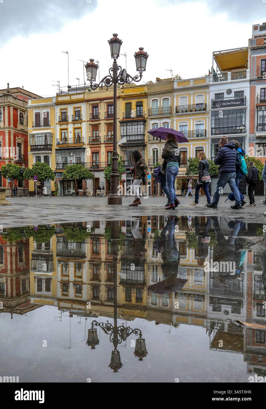 Seville, March 8, 2025. Storm and rain in Seville. Jana storm. Photo ...