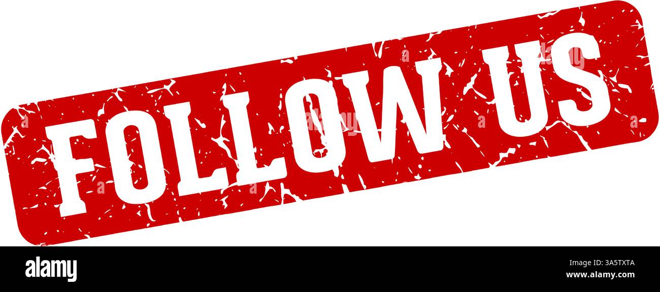 follow us stamp. follow us rectangular sign isolated on transparent ...