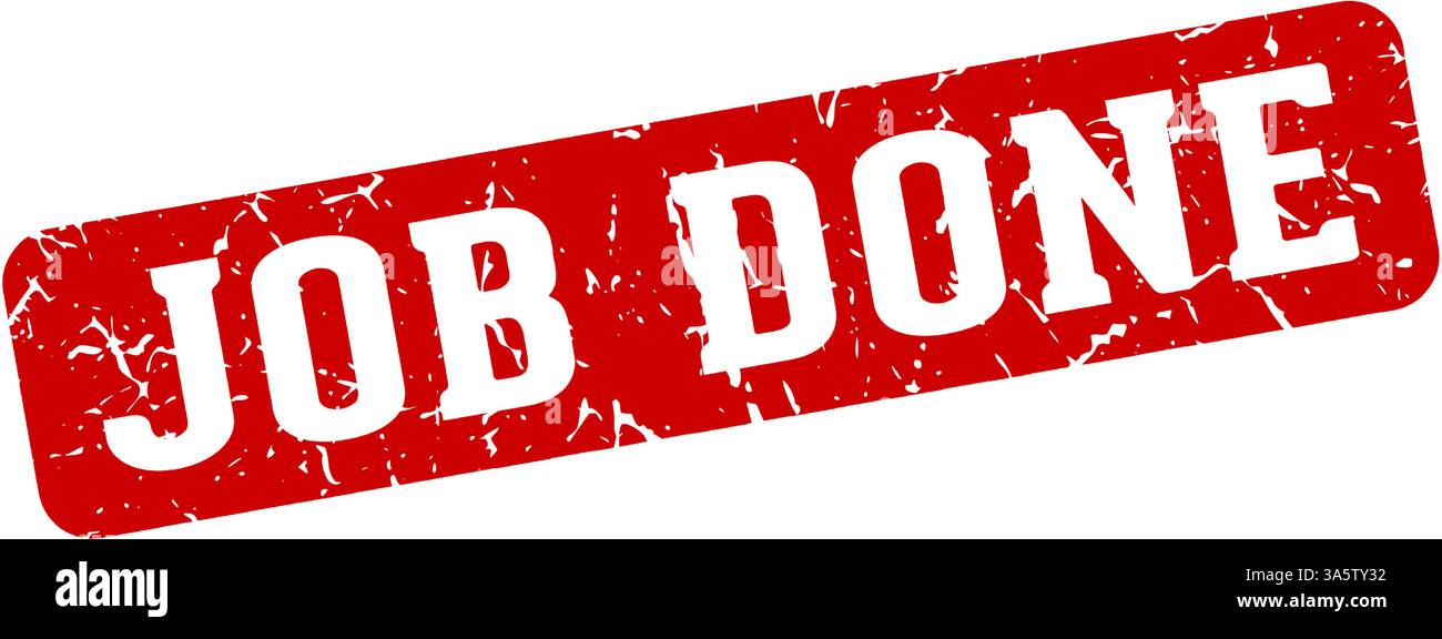 job done stamp. job done rectangular sign isolated on transparent ...