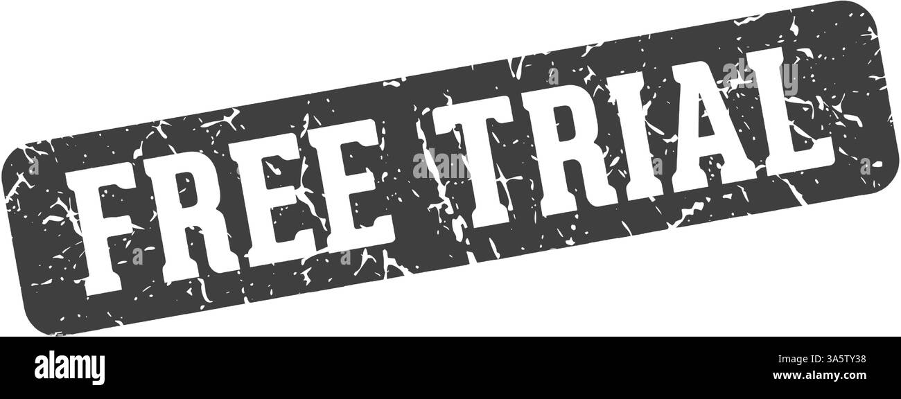 free trial stamp. free trial rectangular sign isolated on transparent ...