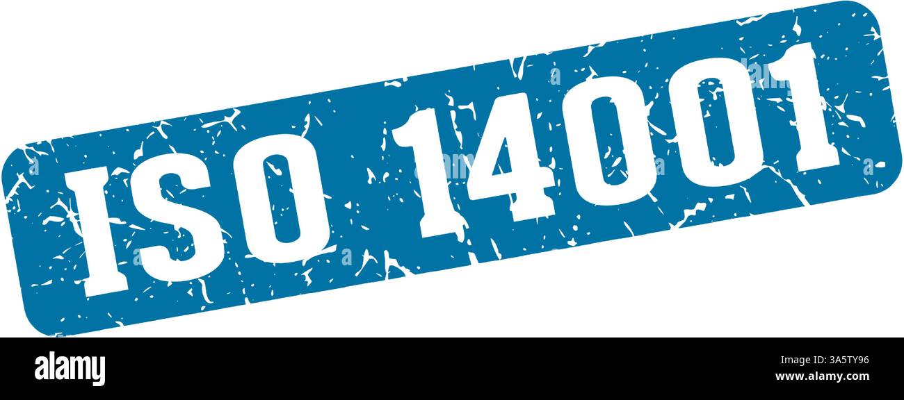 iso 14001 stamp. iso 14001 rectangular sign isolated on transparent ...