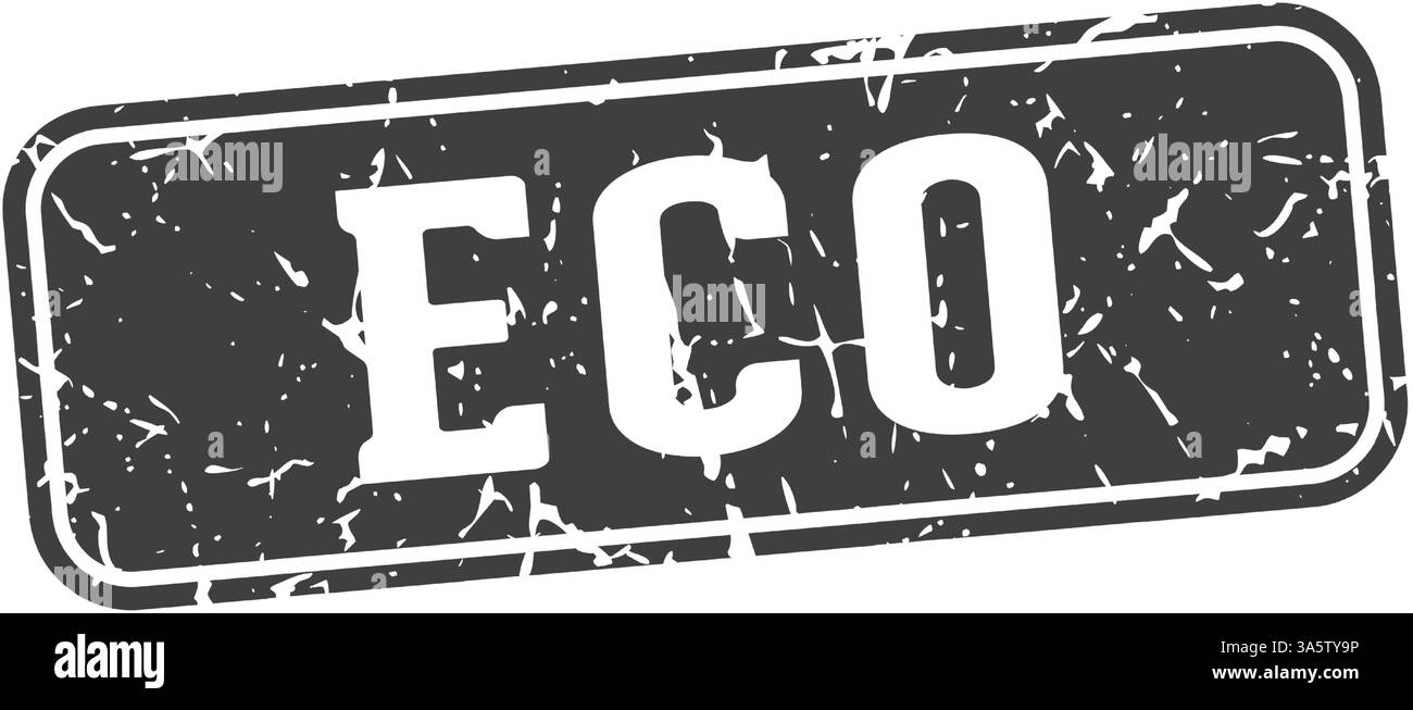 eco stamp. eco rectangular sign isolated on transparent background ...