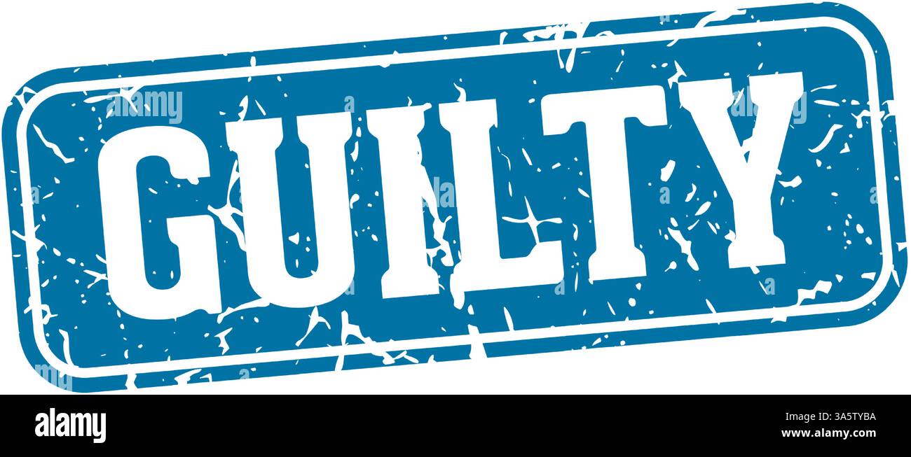 guilty stamp. guilty rectangular sign isolated on transparent ...