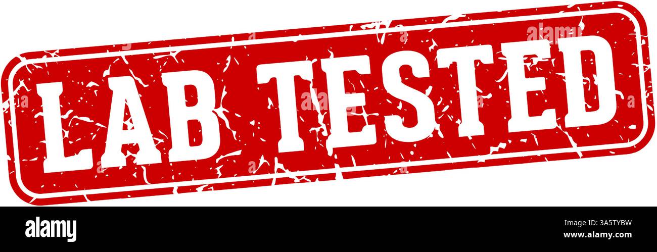 lab tested stamp. lab tested rectangular sign isolated on transparent ...