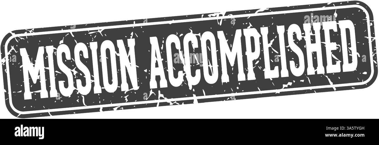 mission accomplished stamp. mission accomplished rectangular sign isolated on transparent ...