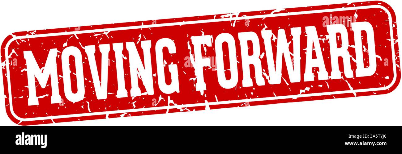 moving forward stamp. moving forward rectangular sign isolated on ...