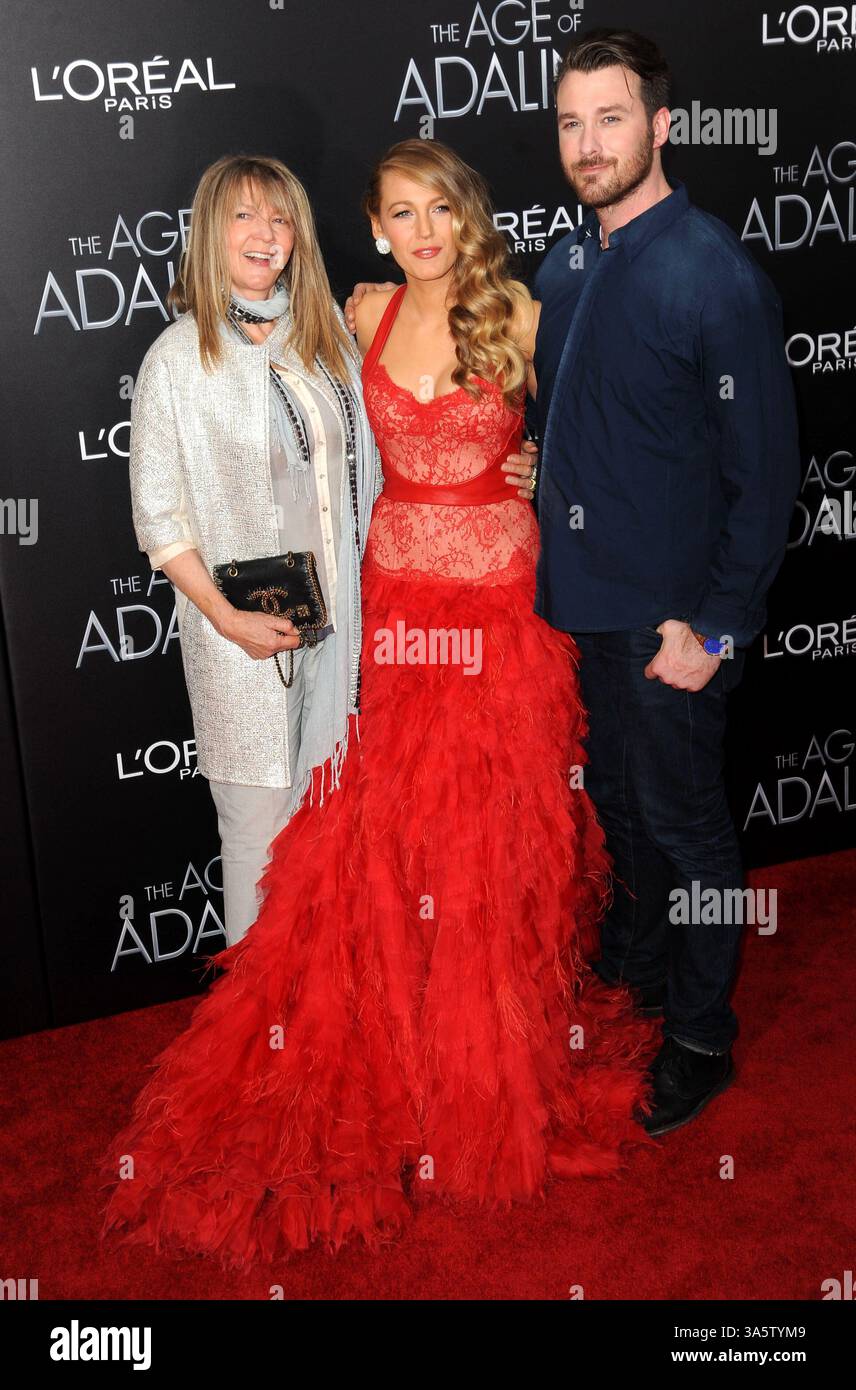 Blake Lively with her mother Elaine Lively and brother Eric Lively at ...