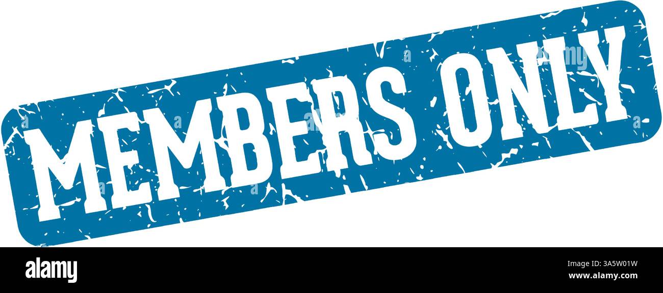 members only stamp. members only rectangular sign isolated on ...