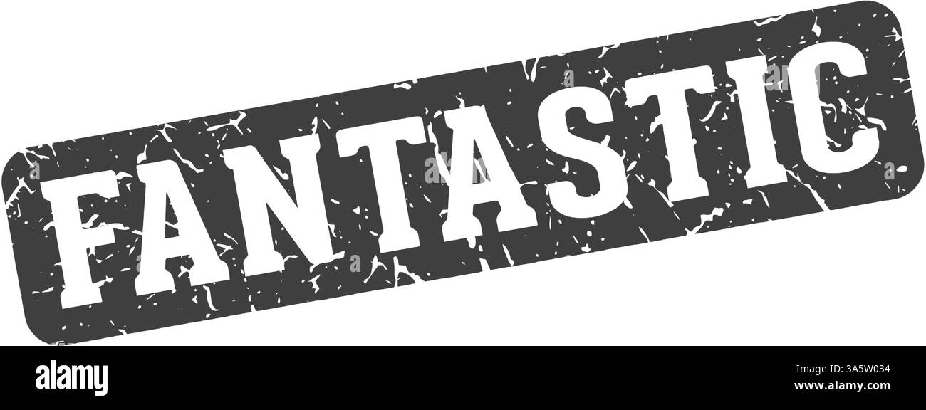 fantastic stamp. fantastic rectangular sign isolated on transparent ...