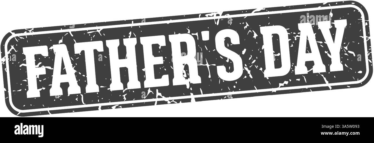 father's day stamp. father's day rectangular sign isolated on ...