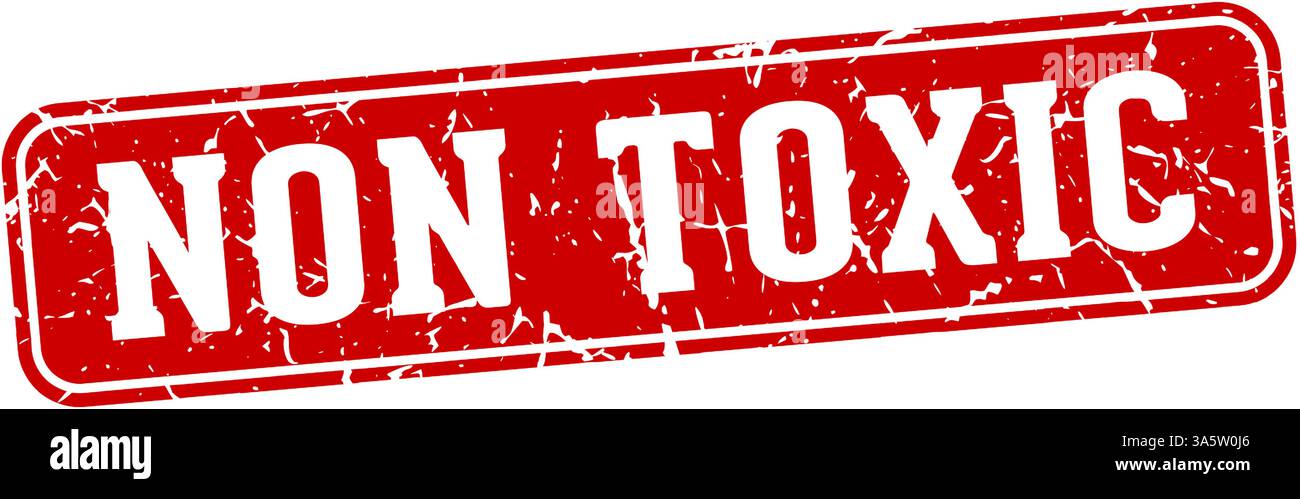 non toxic stamp. non toxic rectangular sign isolated on transparent ...