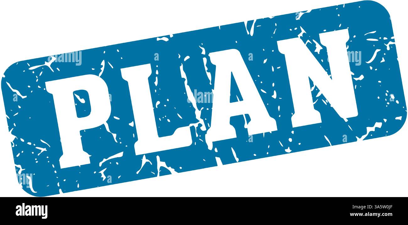 plan stamp. plan rectangular sign isolated on transparent background ...