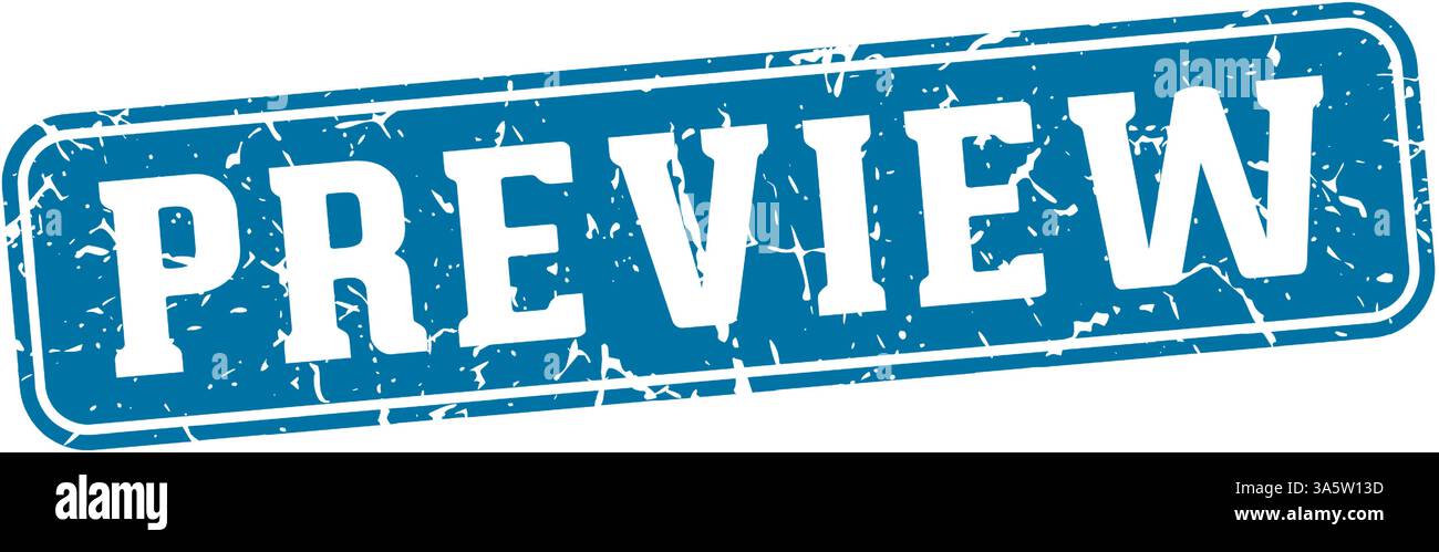 preview stamp. preview rectangular sign isolated on transparent ...