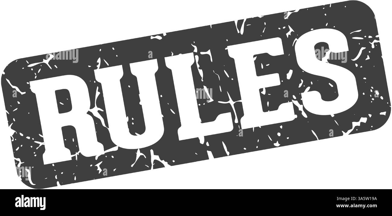 rules stamp. rules rectangular sign isolated on transparent background ...
