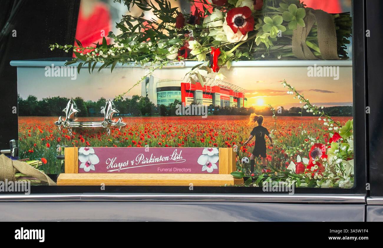 The hearse carrying the coffin of 10-year-old Poppy Atkinson makes its ...