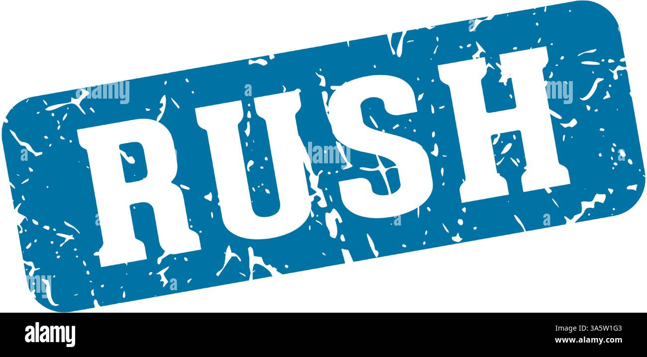 rush stamp. rush rectangular sign isolated on transparent background ...