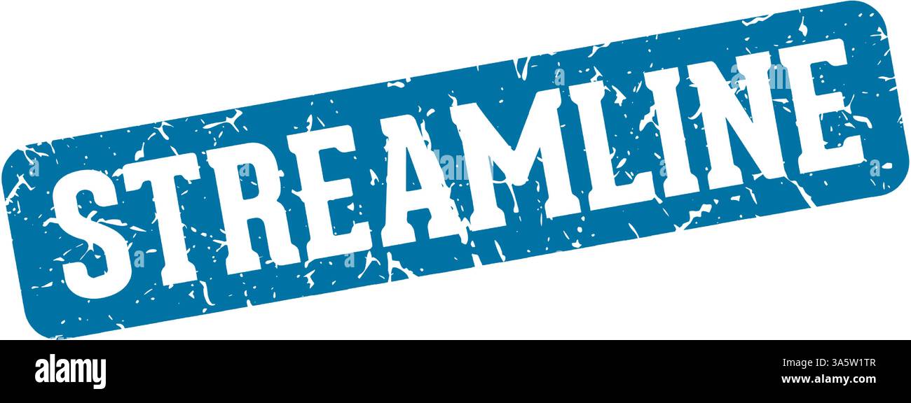 streamline stamp. streamline rectangular sign isolated on transparent ...