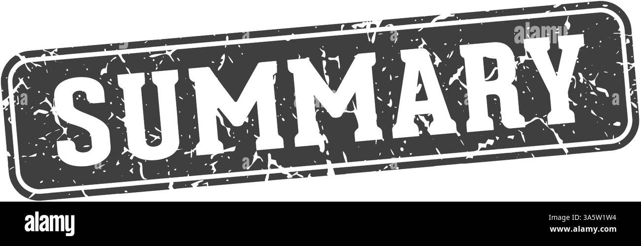 summary stamp. summary rectangular sign isolated on transparent ...