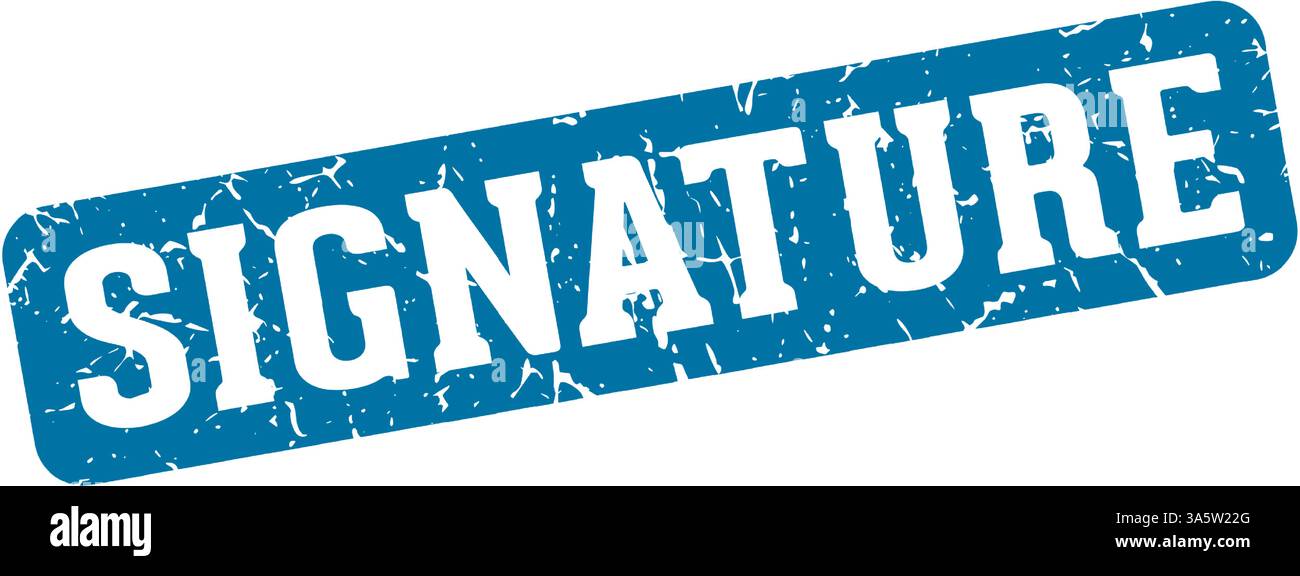 signature stamp. signature rectangular sign isolated on transparent ...