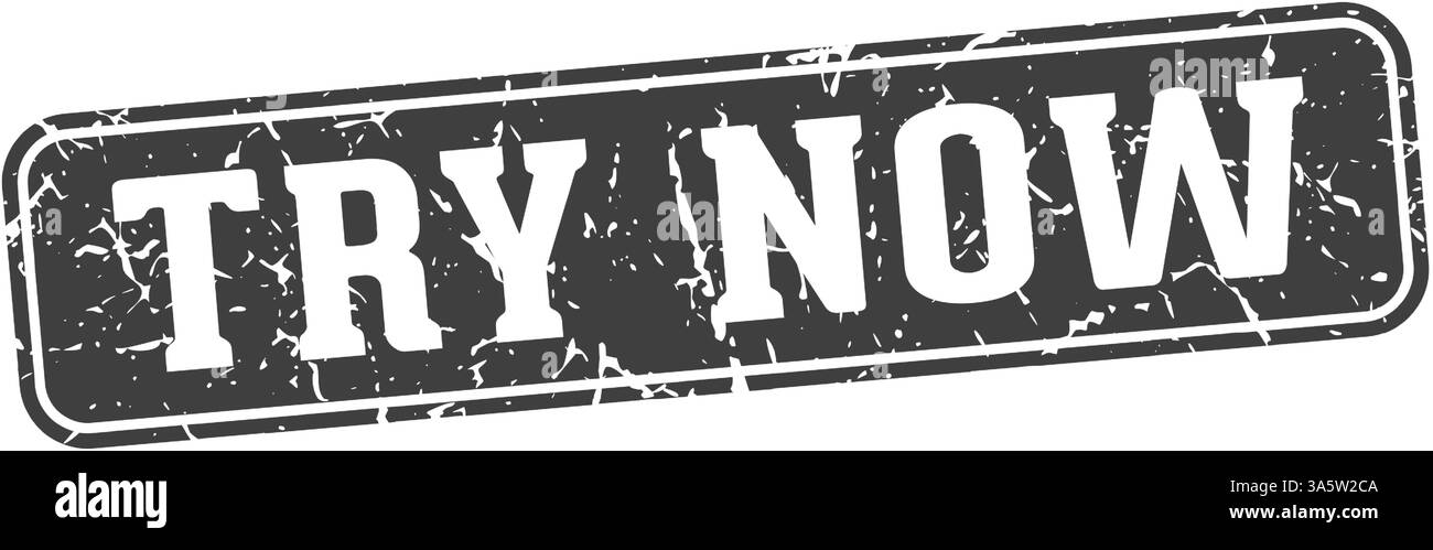 try now stamp. try now rectangular sign isolated on transparent ...