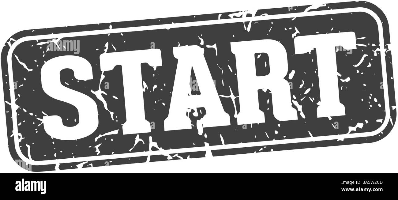 start stamp. start rectangular sign isolated on transparent background ...