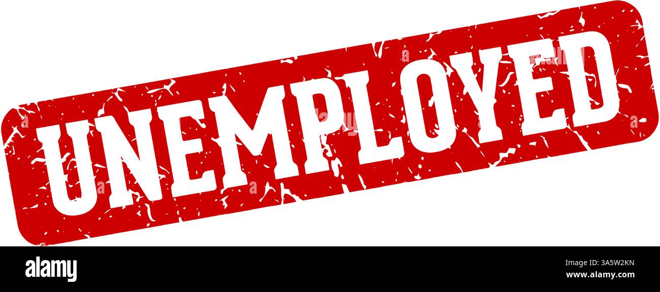 unemployed stamp. unemployed rectangular sign isolated on transparent ...