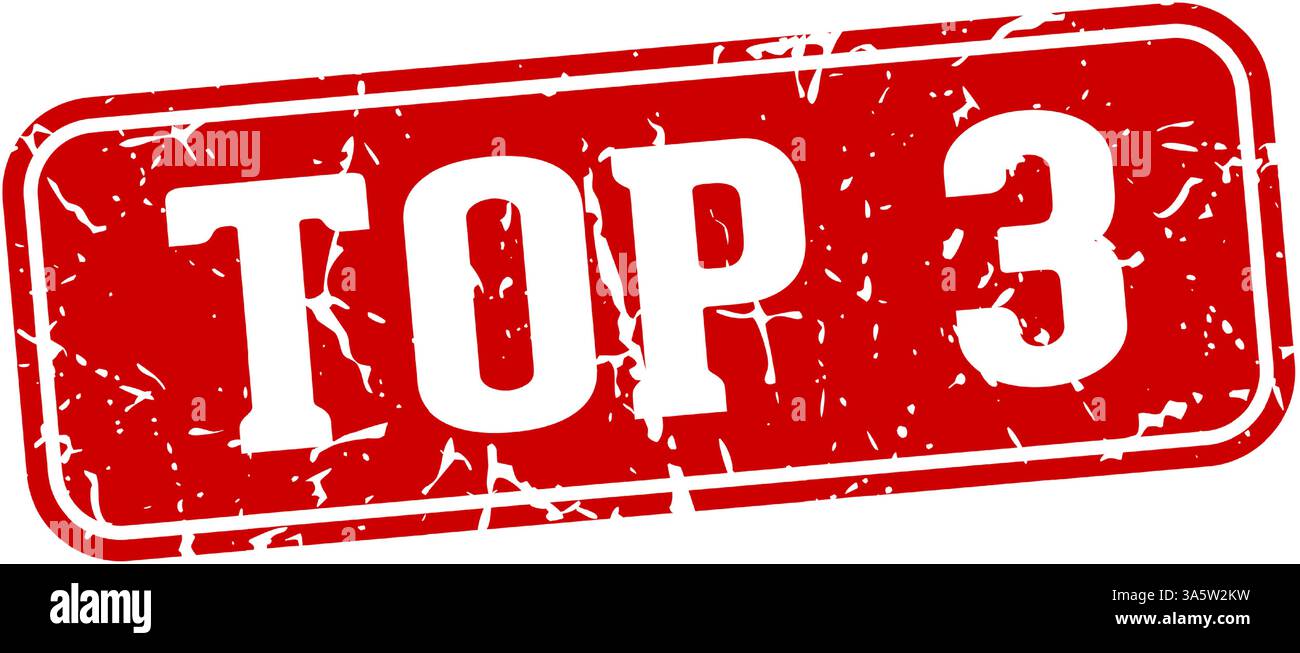 top 3 stamp. top 3 rectangular sign isolated on transparent background ...