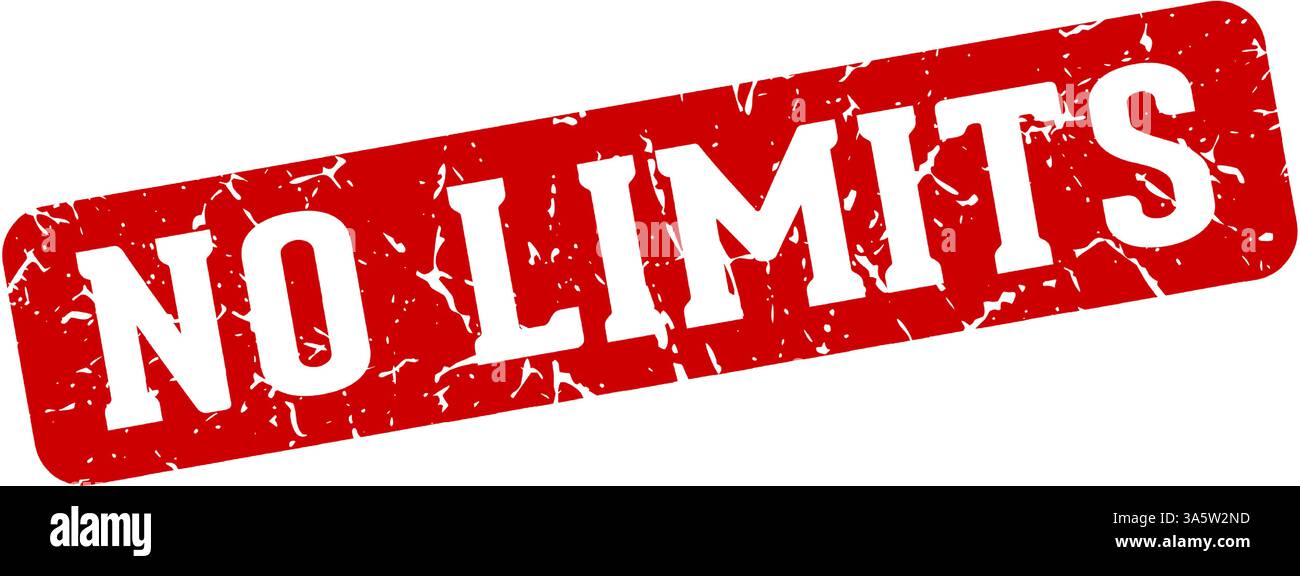 no limits stamp. no limits rectangular sign isolated on transparent ...