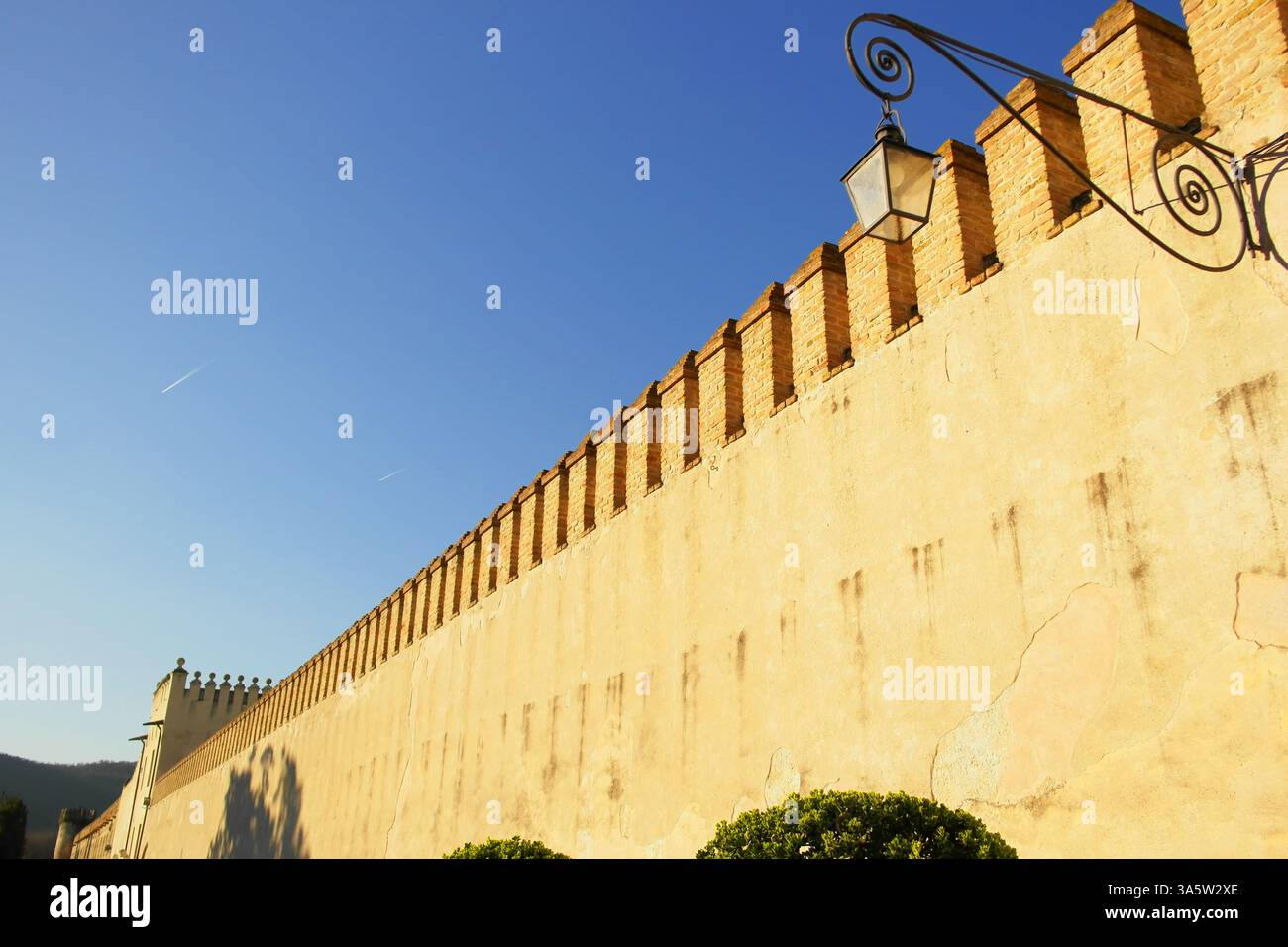 View of the walls of the Catajo castle in Battaglia Terme, Padua, Italy ...