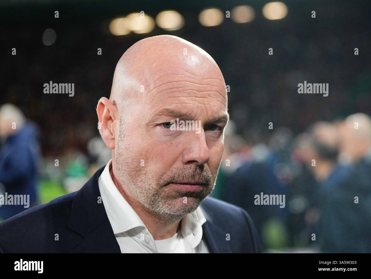 March 23 2025: Brian Riemer of Denmark looks on during a UEFA Nations ...