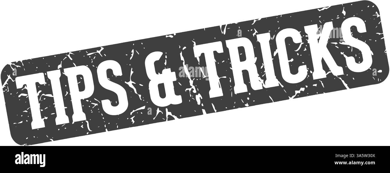 tips & tricks stamp. tips & tricks rectangular sign isolated on ...