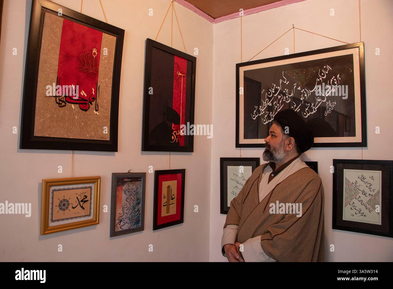 March 24, 2025, Srinagar, Jammu And Kashmir, India: An Islamic scholar views Quranic verse ...