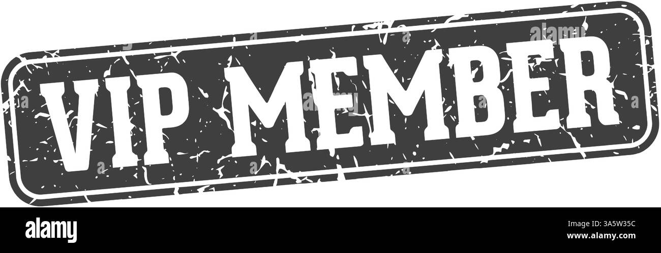vip member stamp. vip member rectangular sign isolated on transparent ...