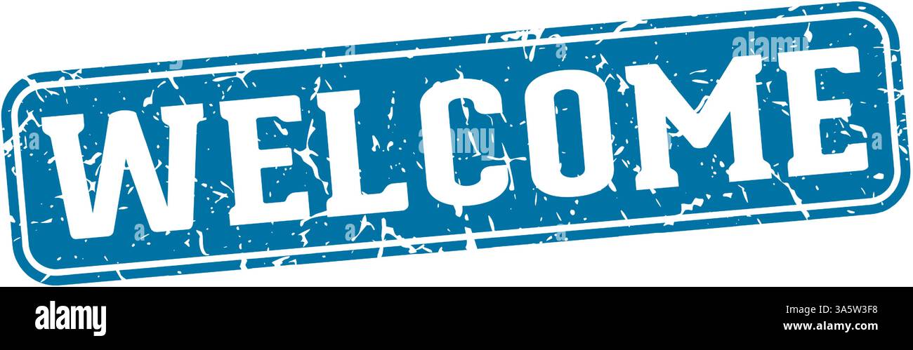welcome stamp. welcome rectangular sign isolated on transparent ...