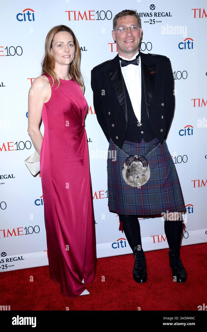 Magnus MacFarlane-Barrow with wife Julie at TIME 100 Gala - TIME's 100 ...