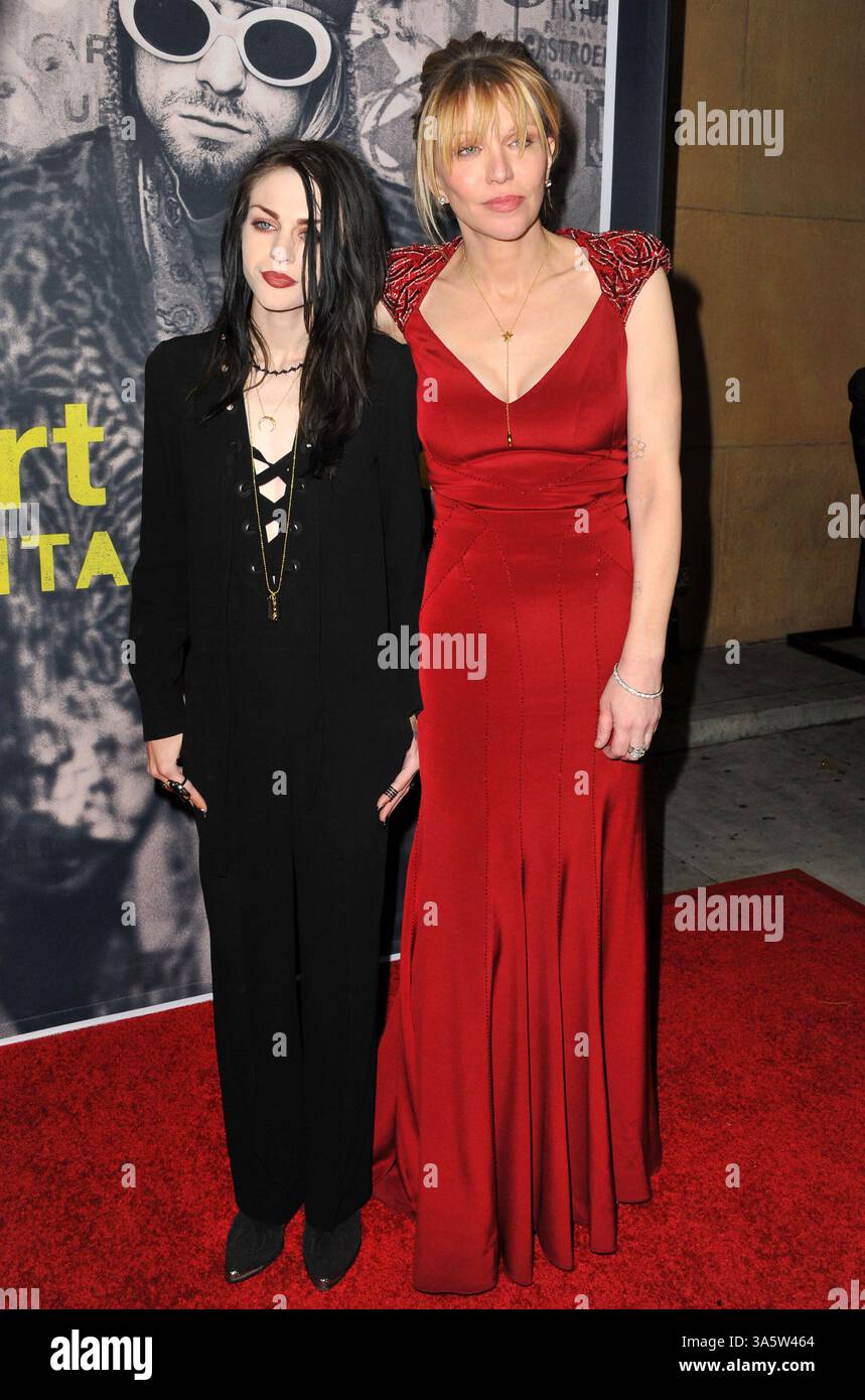 Frances Bean Cobain and Courtney Love at HBO's 'Kurt Cobain: Montage Of ...