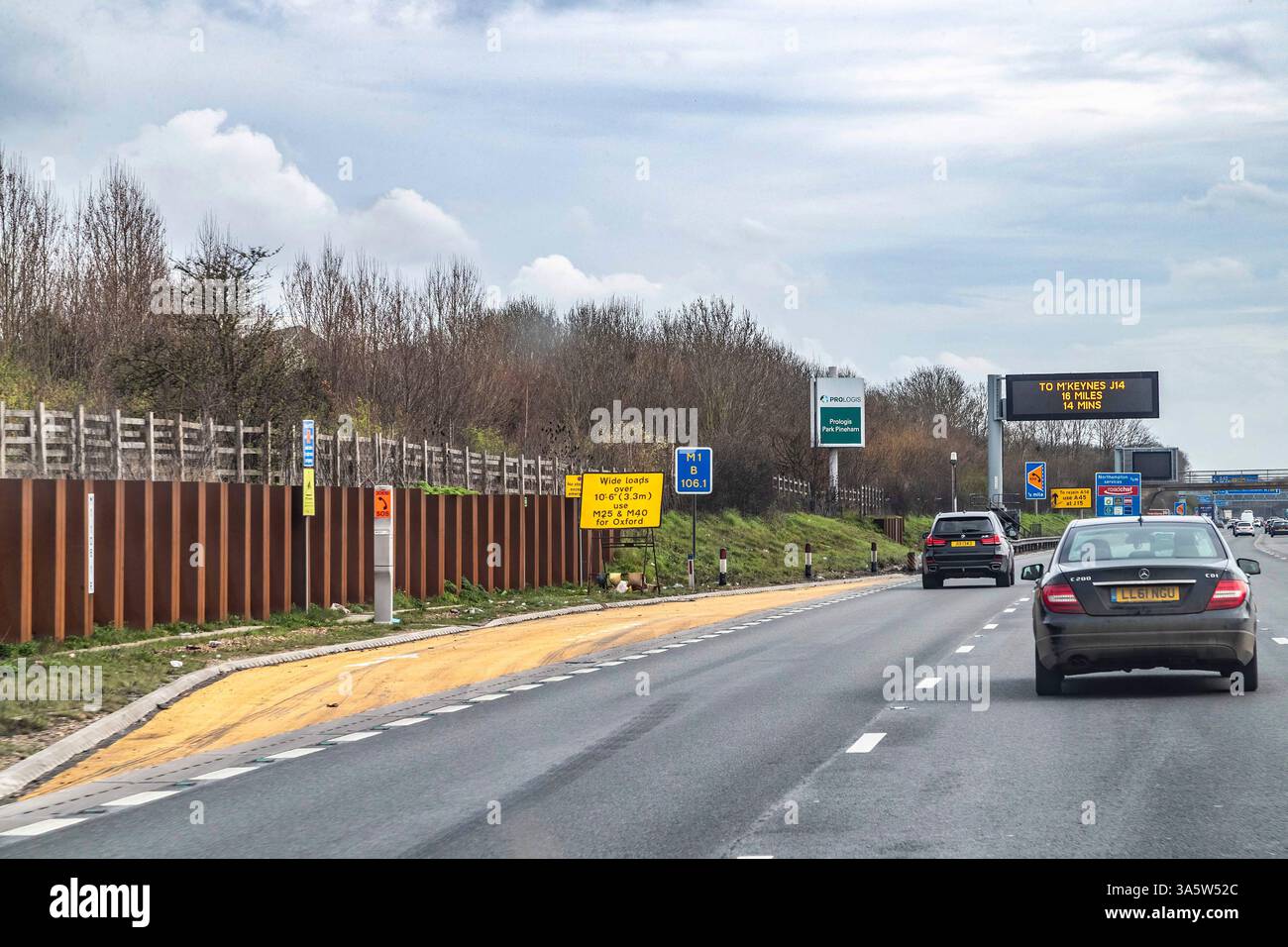 View from the passenger seat of car showing the adding of emergency ...