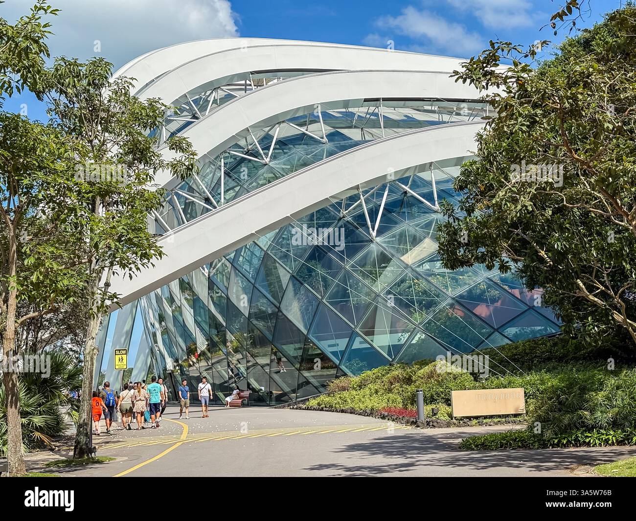 Flower Dome is a cooled conservatory at Gardens by the Bay in Singapore ...