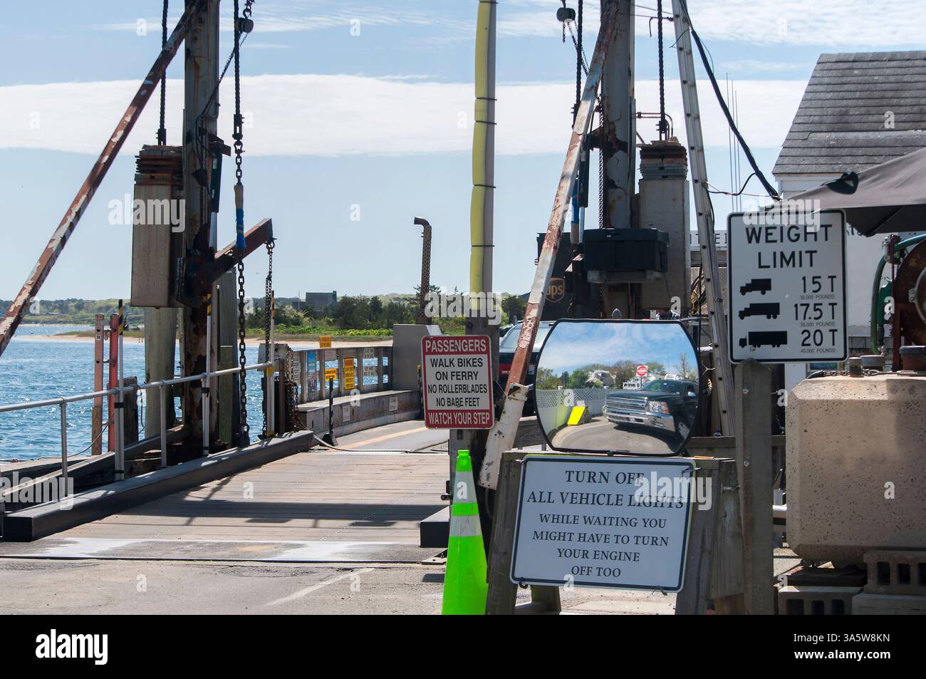 The edgartown ferry to Chappaquiddick island on a sunny day on martha's ...