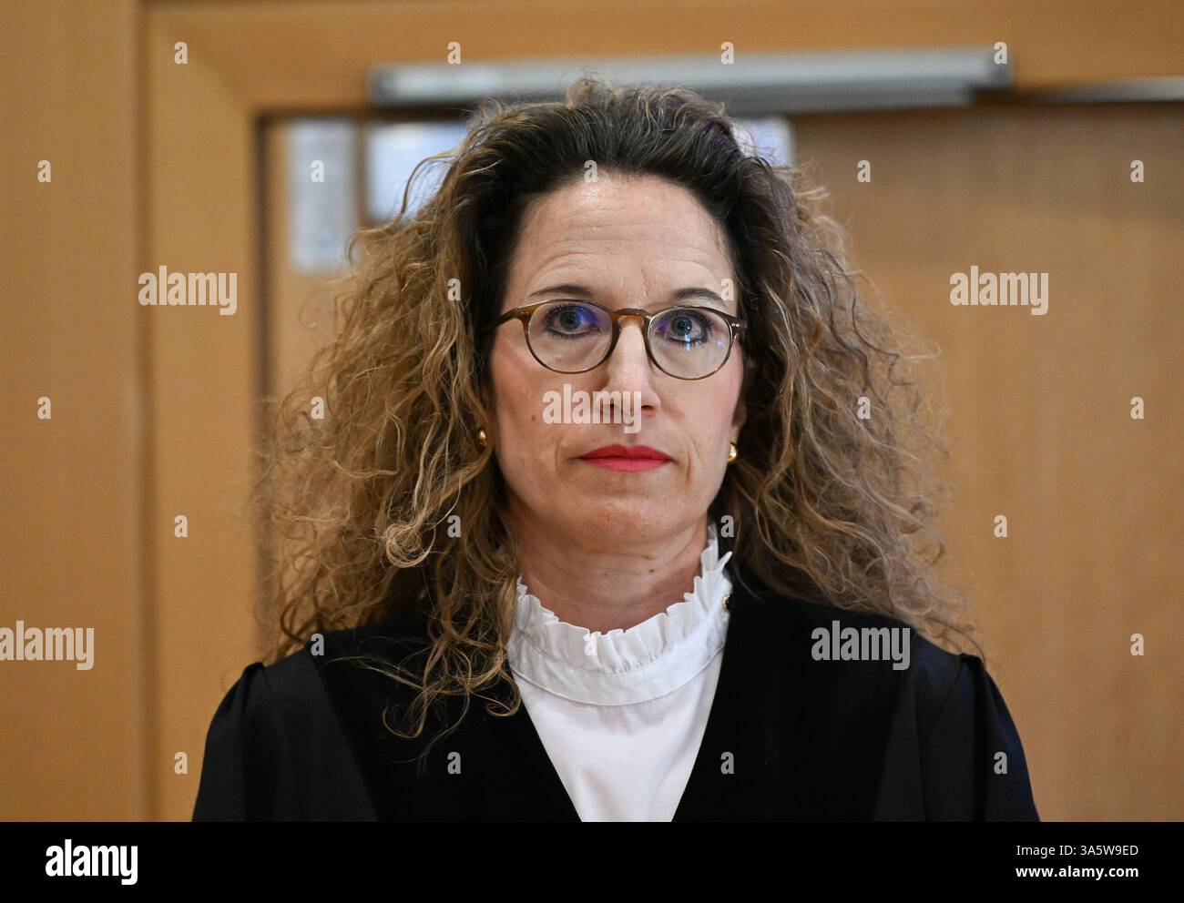 24 March 2025, Hesse, Frankfurt/Main: The presiding judge Eva-Marie ...