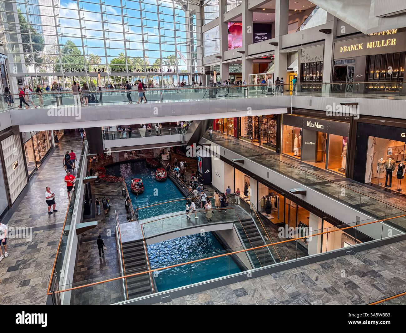 The Shoppes at Marina Bay Sands, Singapore, is a luxury shopping mall ...