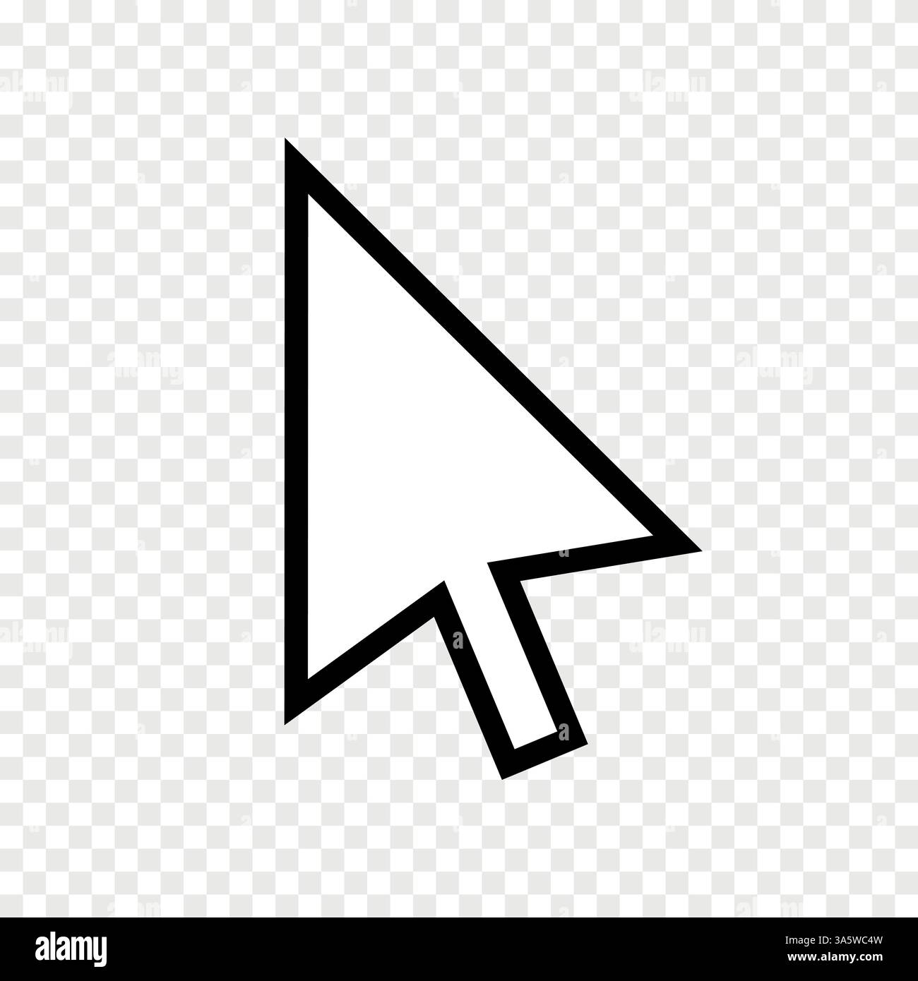 Cursor arrow icon click pointer. Vector internet cursor symbol point arrow outline isolated ...