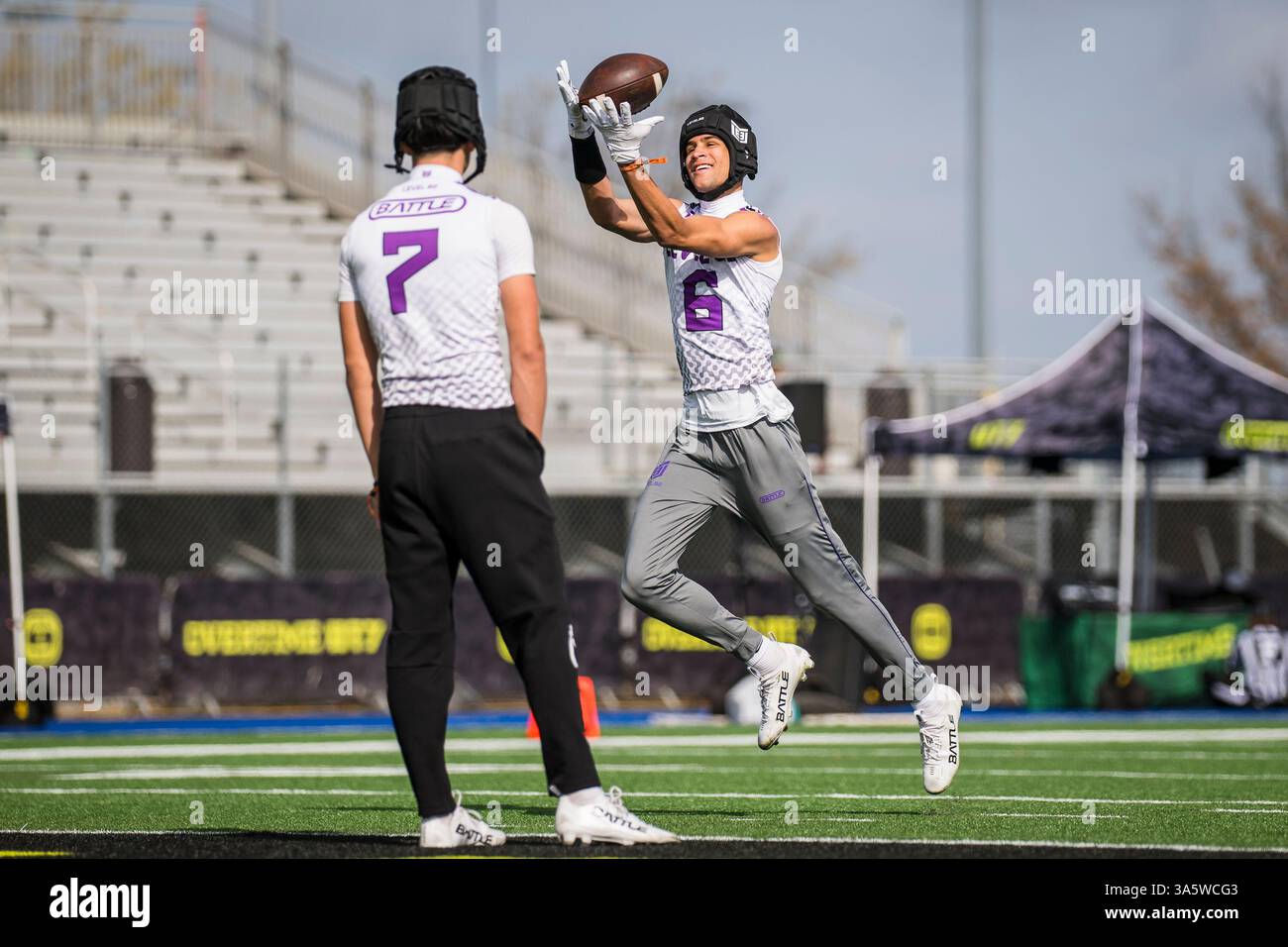 Level 82's Joey O'Brien warms up during OT7 Week 2 Sunday, March 23 ...