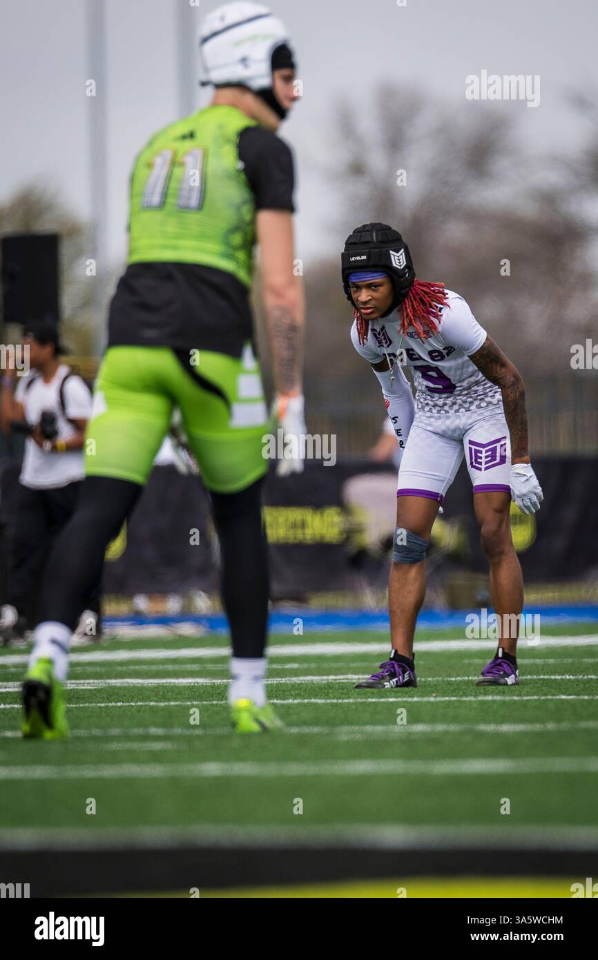 Level 82's Jayden Covil stares down Trillion Boys' Jude Nelson during ...