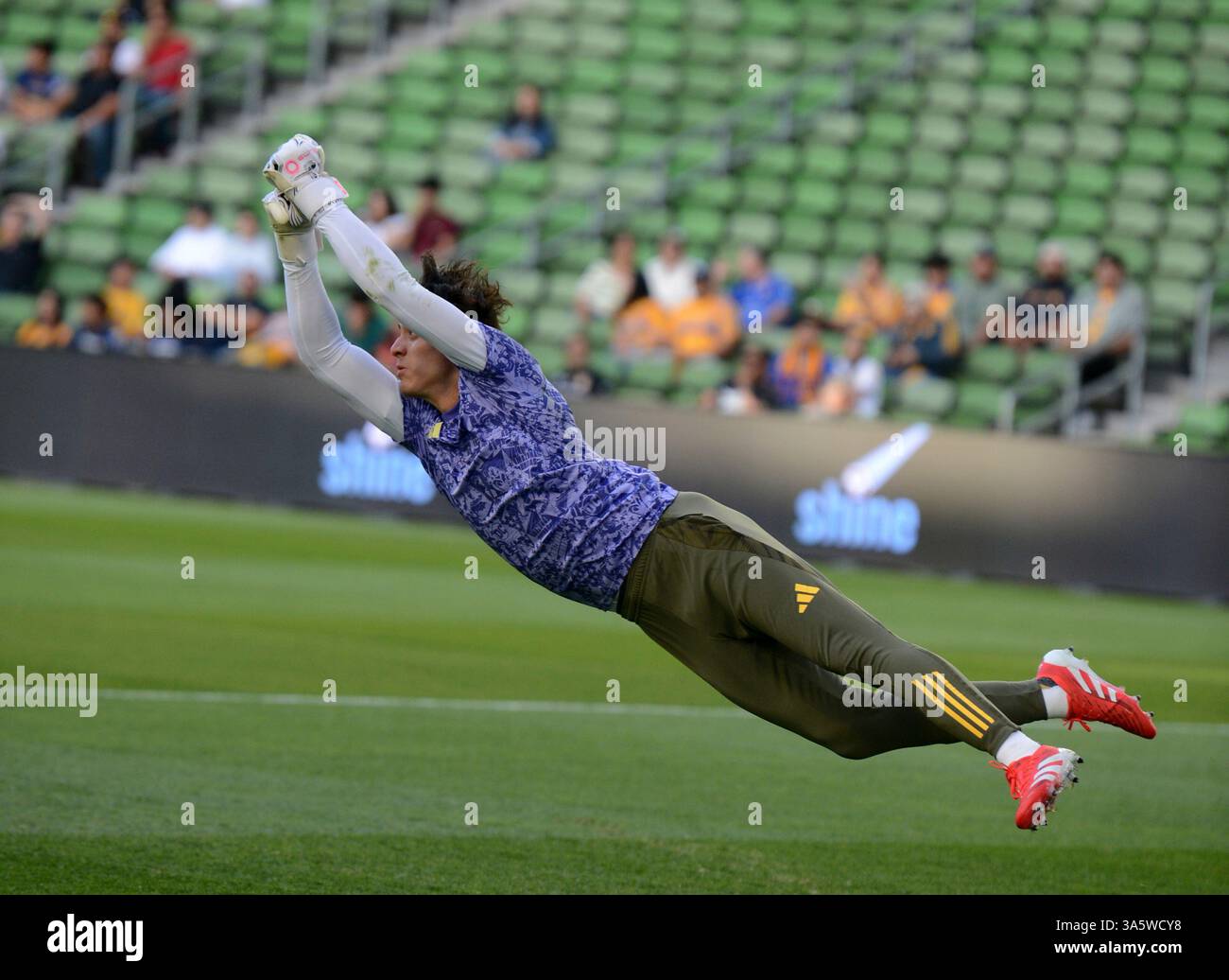 Austin, TX - MARCH 22: Tigres UANL goalie Fernando Tapia warms up prior ...