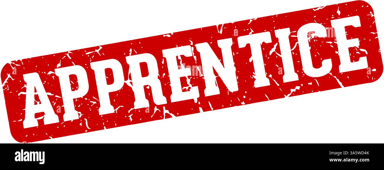 apprentice stamp. apprentice rectangular sign isolated on transparent ...